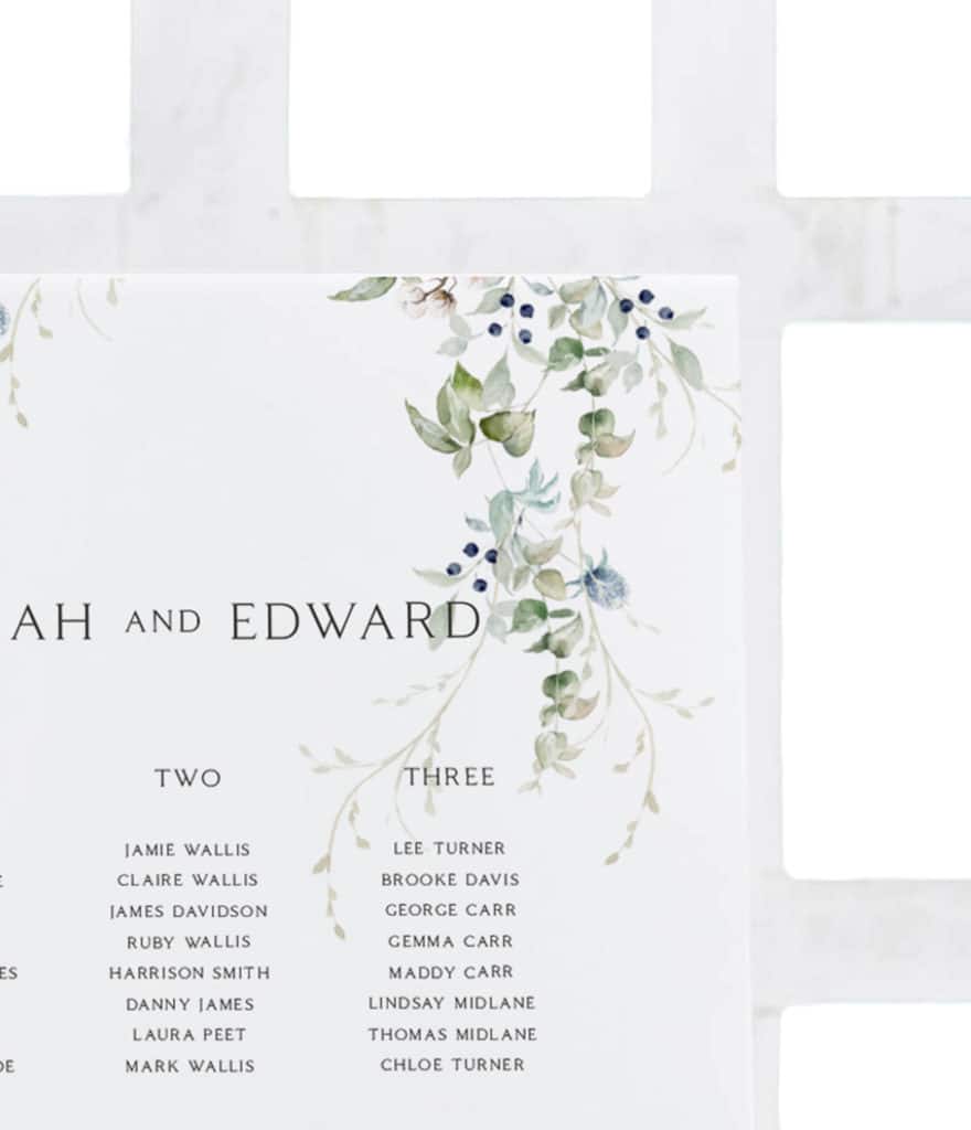 Wedding Table plans - With Love Wedding Stationery