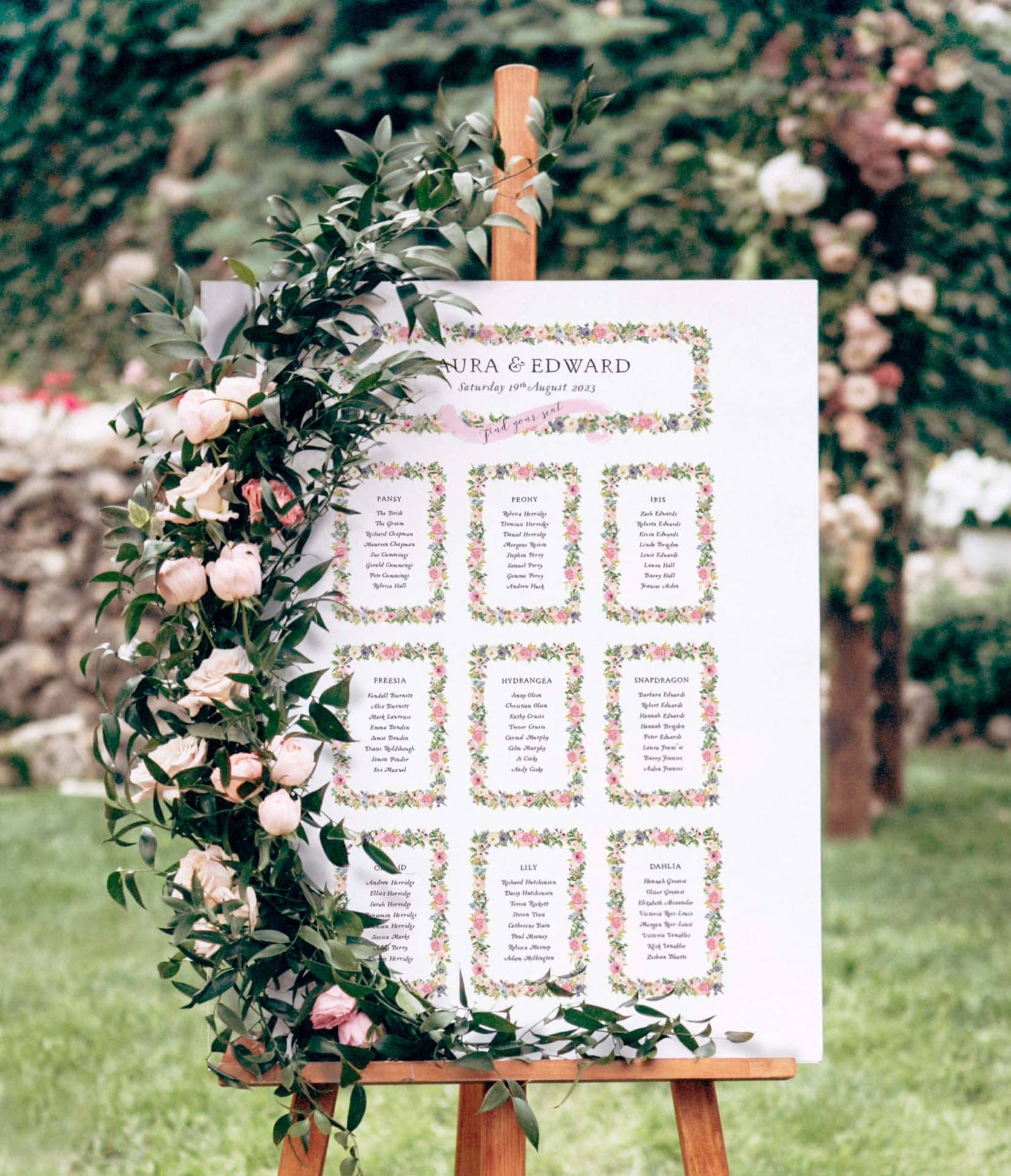 Wedding Table plans - With Love Wedding Stationery
